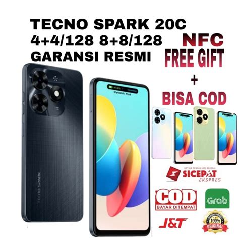 Jual Tecno Spark 20c Nfc 4 4 128gb 8 8 128gb Garansi Resmi Shopee