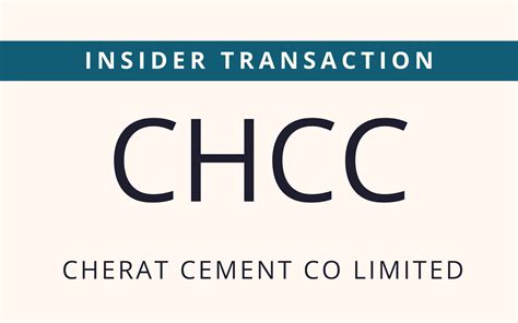 Chcc Reports Insider Transaction Worth Rs 32 Million Ksestocks