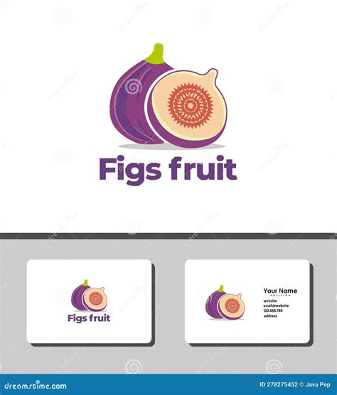 Simple And Outstanding Logo Of Fresh Figs Fruit Stock Vector