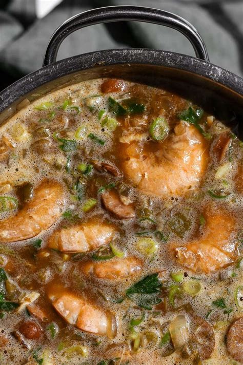 Authentic Cajun Seafood Gumbo With Crab Shrimp And Mussels