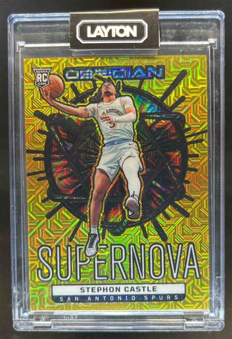 Stephon Castle 2024 Obsidian 1 Supernova Electric Etch Gold Flood 10 Price Guide Sports