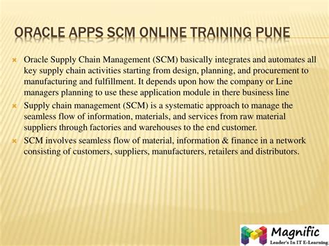 ppt oracle apps scm online training in sweden powerpoint presentation