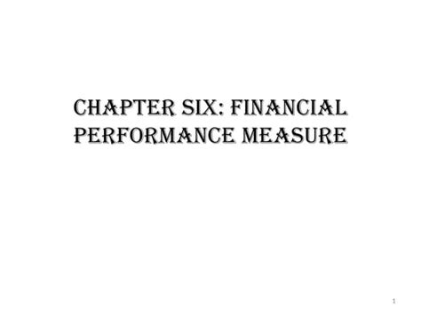 Financial Performance Measures For Projectpptx