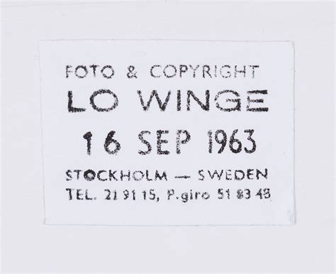 Lo Winge And Carl Fredrik Reuterswärd Fotografi 1962 Bukowskis
