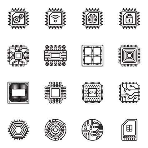 دانلود مجموعه وکتور و آیکون طرح مدار الکترونیکی دانلود رایگان فایل لایه باز، Psd، وکتور، لوگو
