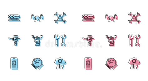 Set Line Smart Home Robot Vacuum Cleaner 3d Scanning System Internet