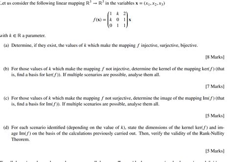 Solved Let Us Consider The Following Linear Mapping R3→r3 In