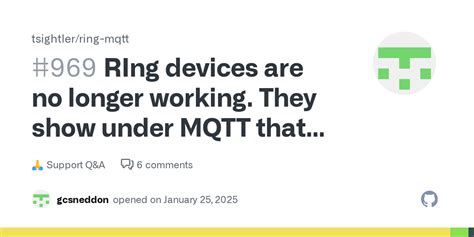 RIng Devices Are No Longer Working They Show Under MQTT That They Are No Longer Supported