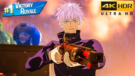 Six Eyes Satoru Gojo Skin Zero Build Solo Win Full Gameplay Fortnite Chapter 5 Season 3 Ps5 4k
