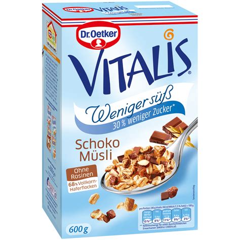 Vitalis Chocolate Muesli Less Sweet