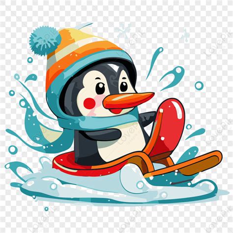 펭귄 썰매 벡터클립 아트만화상표 Png 일러스트 무료 다운로드 Lovepik