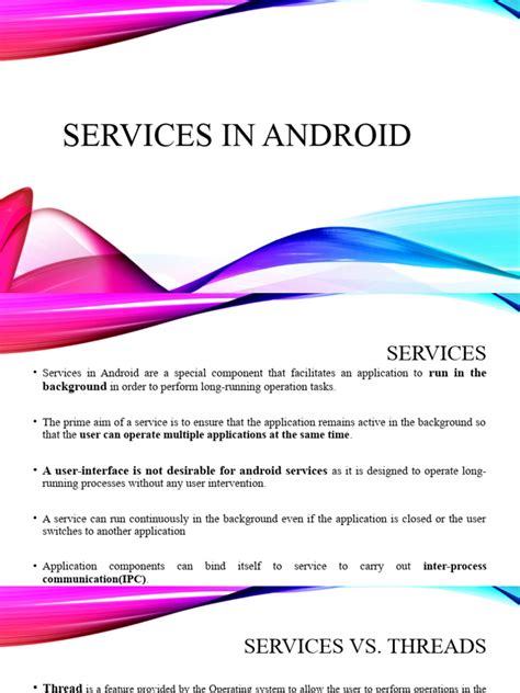 Services In Android Pdf Thread Computing Method Computer