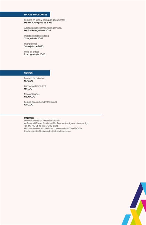 Convocatoria de admisión a la Licenciatura en Artes Visuales