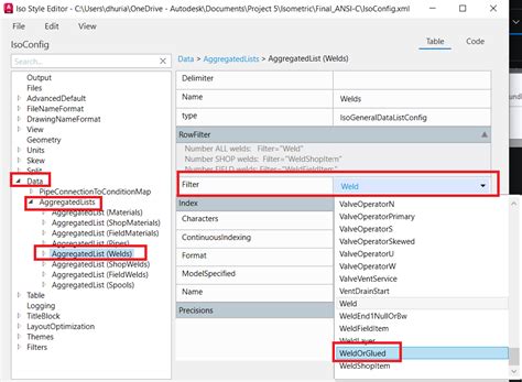 如何在autocad Plant 3d的等轴测图形中显示“胶缝”列表