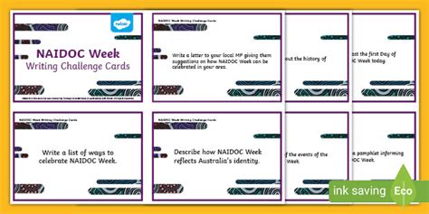 Free Naidoc Week Writing Challenge Cards Primary Resources