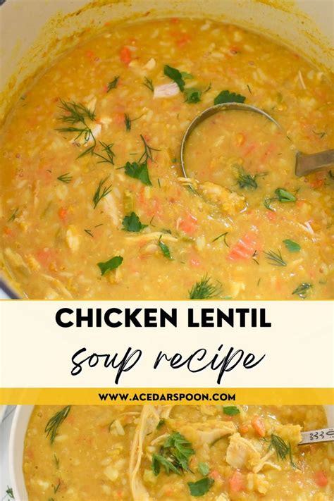 Hearty Chicken Lentil Soup Recipe