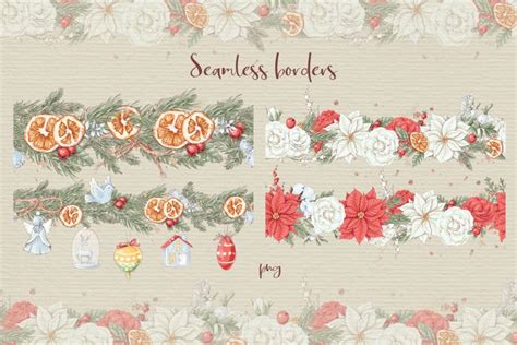 Christmas Seamless Borders Sublimation