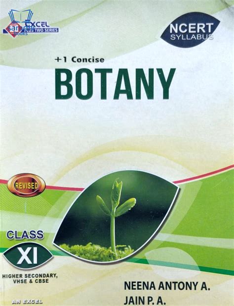 Plus One Excel Botany Concise Reference Book Higher Secondary Vhse
