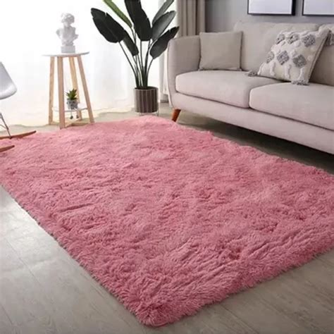 Alfombra peluda para sala de estar y dormitorio 200 x 250 cm tamaño