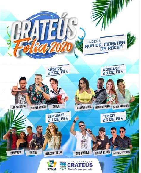 Cronograma Completo Do Crateús Folia 2020
