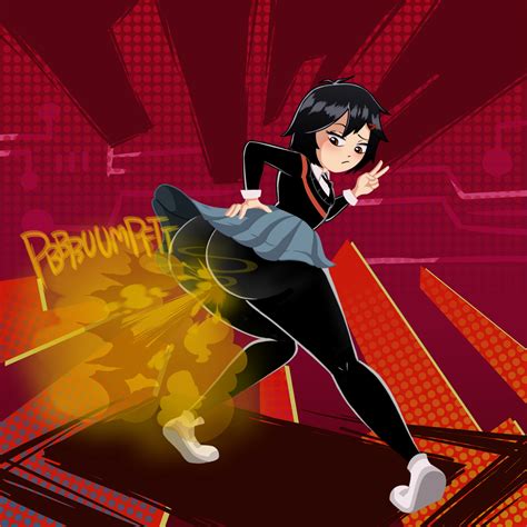 Rule 34 1girls Ass Big Ass Black Hair Blue Background Blush Fart Fart Cloud Fart Fetish