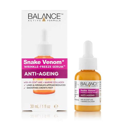 Skincare Snake Venom Wrinkle Freeze Serum 30ml Balance Active Formula