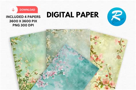 Soft Spring Digital Paper Background Png Graphic By Regulrcrative