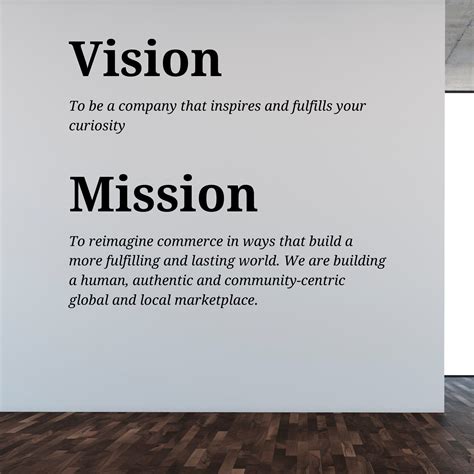 Custom Mission Vision Statement Office Wall Decal Etsy