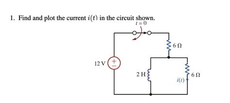 Solved Find and plot the current iſt in the circuit Chegg