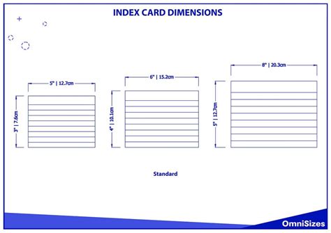 Index Card Dimensions Sizes Of Objects And Stuff