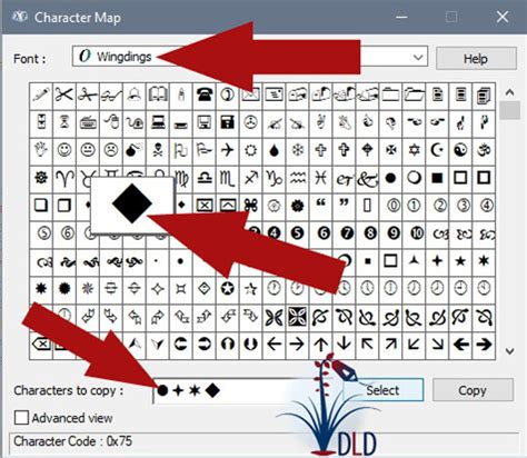 Wingdings 2 Character Map