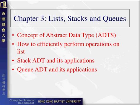ppt chapter 3 lists stacks and queues powerpoint presentation free