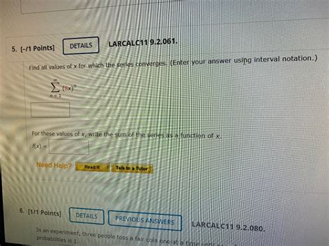 Solved DETAILS LARCALC Points Find All Chegg