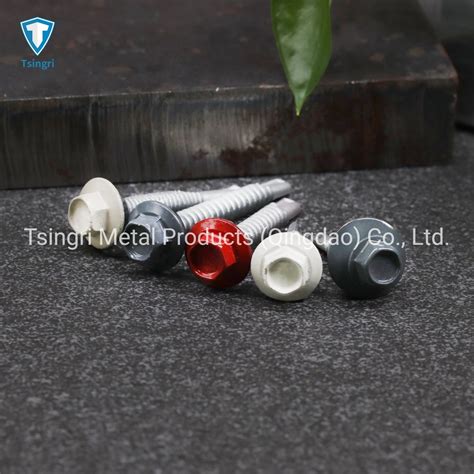 TGR Tsingri Carbon Steel Color Ruspert Plated Hex Washer Self Drilling