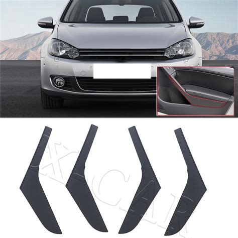 자동차 차 꾸미기 악세사리 인테리어 장식 도어 블랙 왼쪽 오른쪽 핸들 커버 트림 Vw 골프 티몬