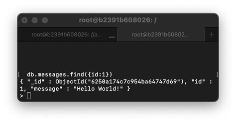 mongodb hello world example code2care
