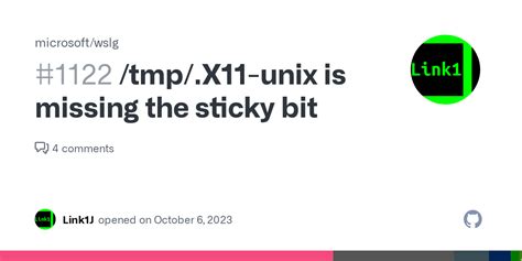Tmpx11 Unix Is Missing The Sticky Bit · Issue 1122 · Microsoftwslg · Github