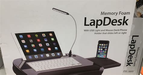 Sofia Sam Memory Foam Lap Desk Costco Weekender