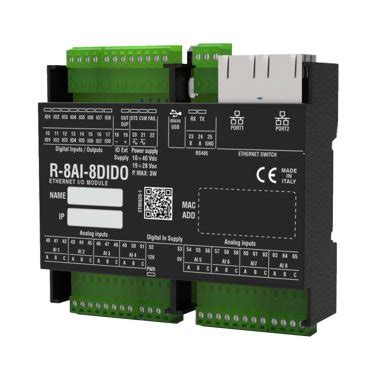 Ethernet Module With Analog Digital Inputs R AI DIDO Riels