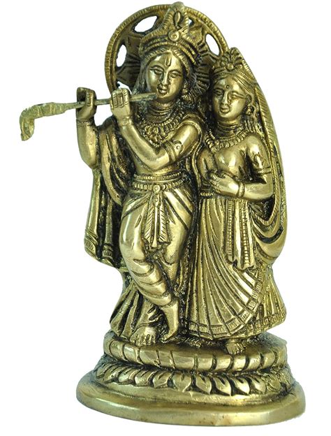 Buy Mohanjodero Elegant Brass Radha Kishan Krishna Murti Idol Statue