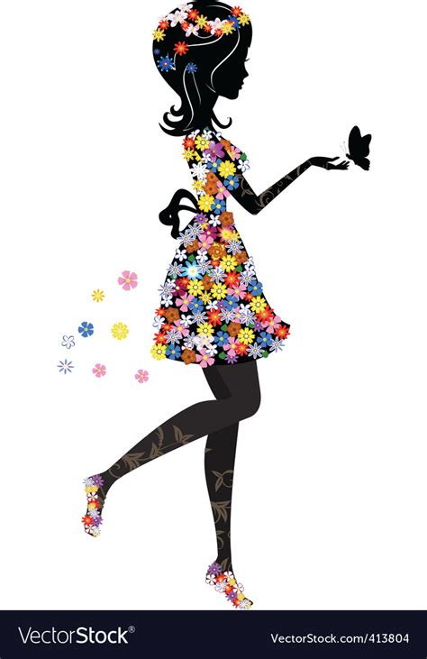 Flower Girl Royalty Free Vector Image Vectorstock