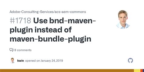 Use Bnd Maven Plugin Instead Of Maven Bundle Plugin · Issue 1718