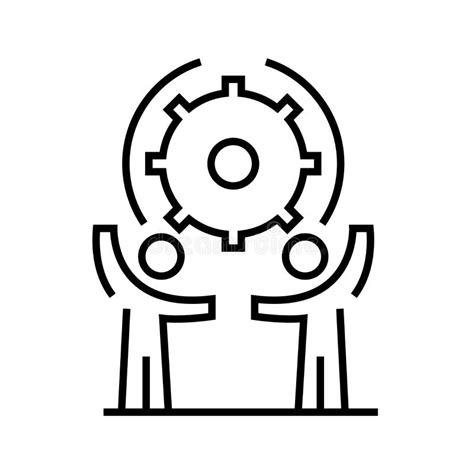 Common Work Line Icon Concept Sign Outline Vector Illustration