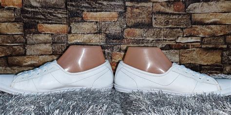Lacoste White Womens Ziane Leather Chunky Pumps Luxury Sneakers