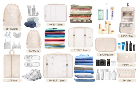 10 Stuks Verpakking Kubussen Voor Koffer Waterdichte Bagage Verpakking Organisatoren Voor