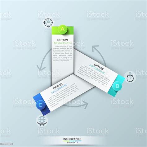 3 개의 직사각형 요소가 있는 인포 그래픽 디자인 서식 파일 3가지 개체에 대한 스톡 벡터 아트 및 기타 이미지 3가지 개체 개념 개발 Istock