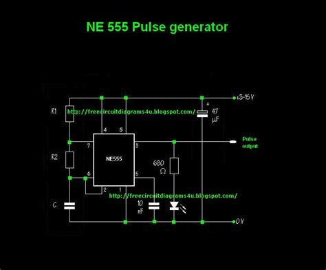 555 Pulse Generator Schematic Pulse Circuit Diagram