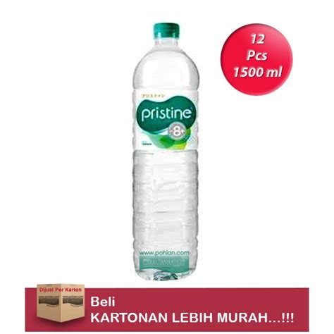 Jual Pristine 1500ml Air Mineral Ph 8 12s Indonesia Shopee Indonesia