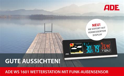 Ade Wetterstation Ws 1601 Digitale Wetterstation Funk Mit Außensensor