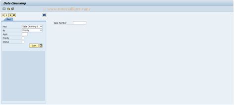 CLEAR SAP Tcode Start Data Cleansing Tool